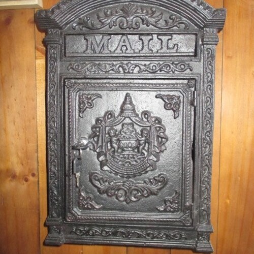 Post Box Letterbox Cast Iron Mail Box Wall Mounted or Stand - Etsy
