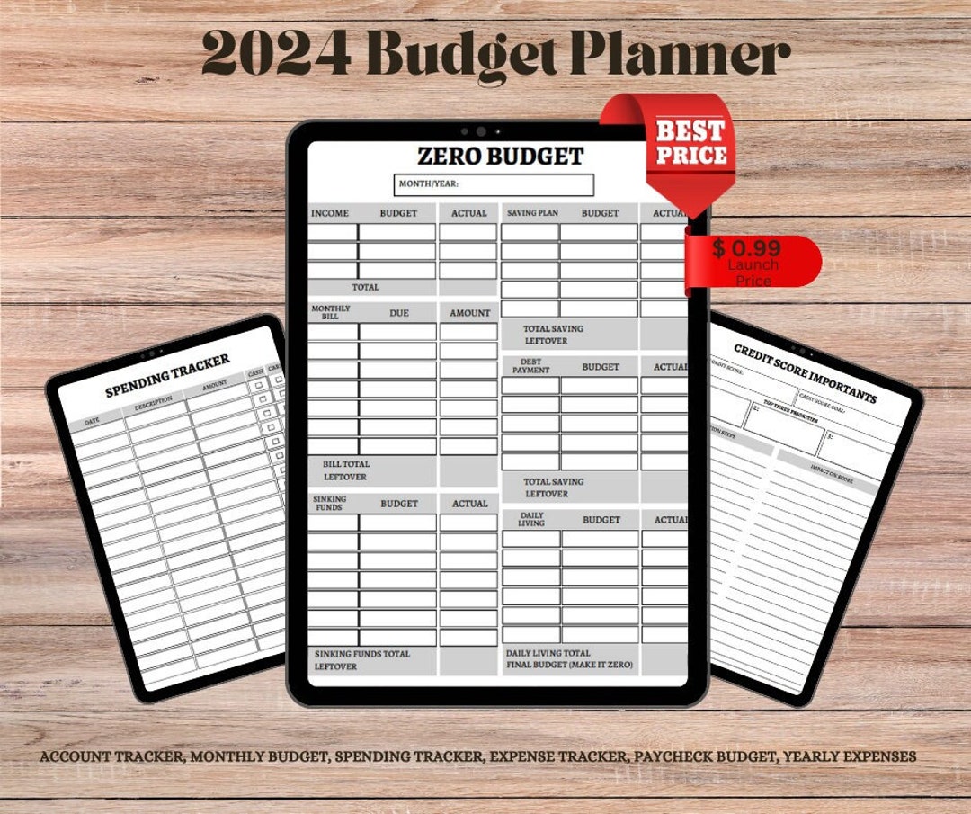 2024 Monthly Budget Planner Daily Weekly Financial Planner Saving Money ...