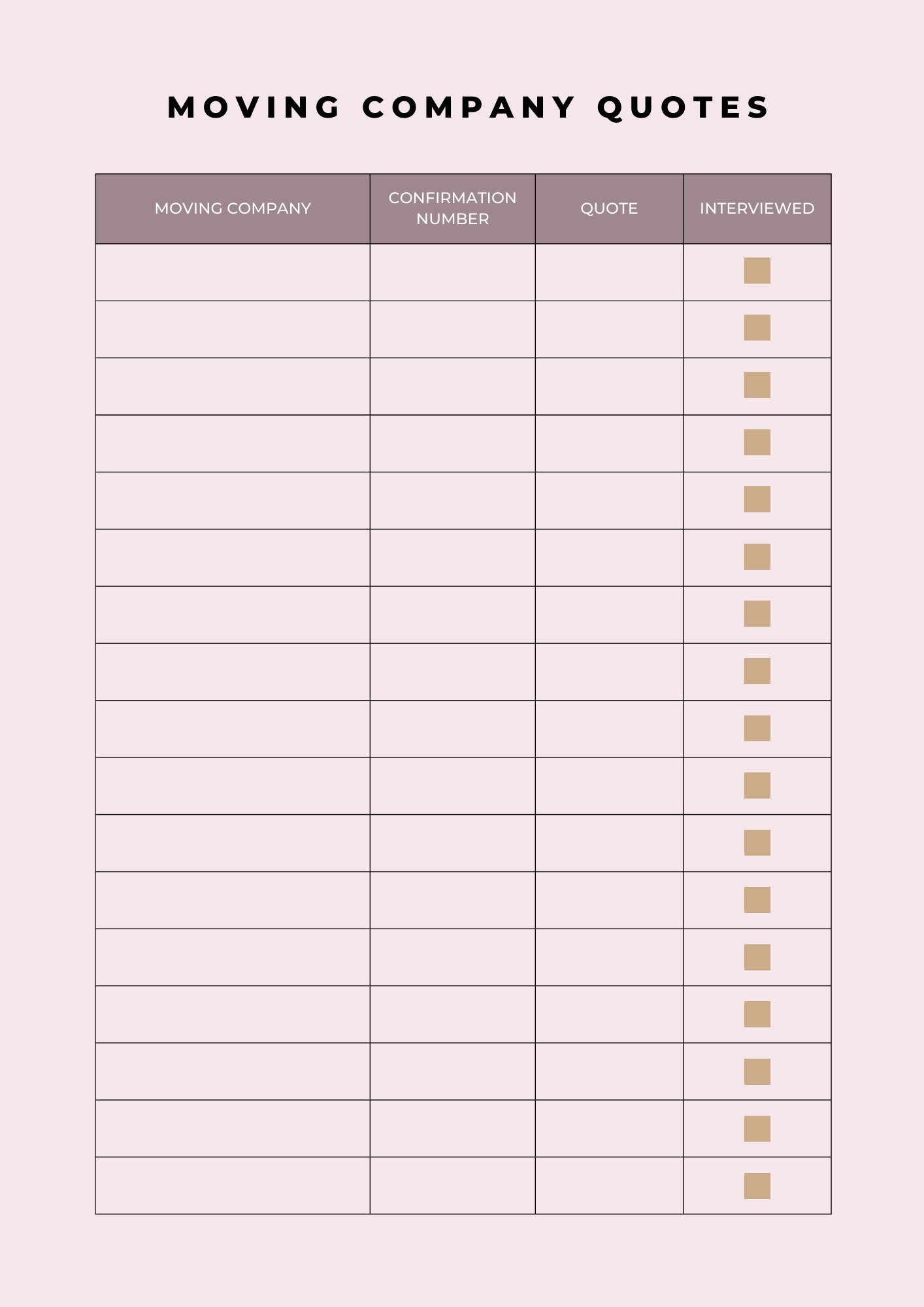 Efficient A4 Digital Relocation Planner for Ipad, Goodnotes Compatible ...