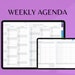 Digital Weekly Agenda, Weekly Agenda, Digital Weekly Planner, Weekly ...