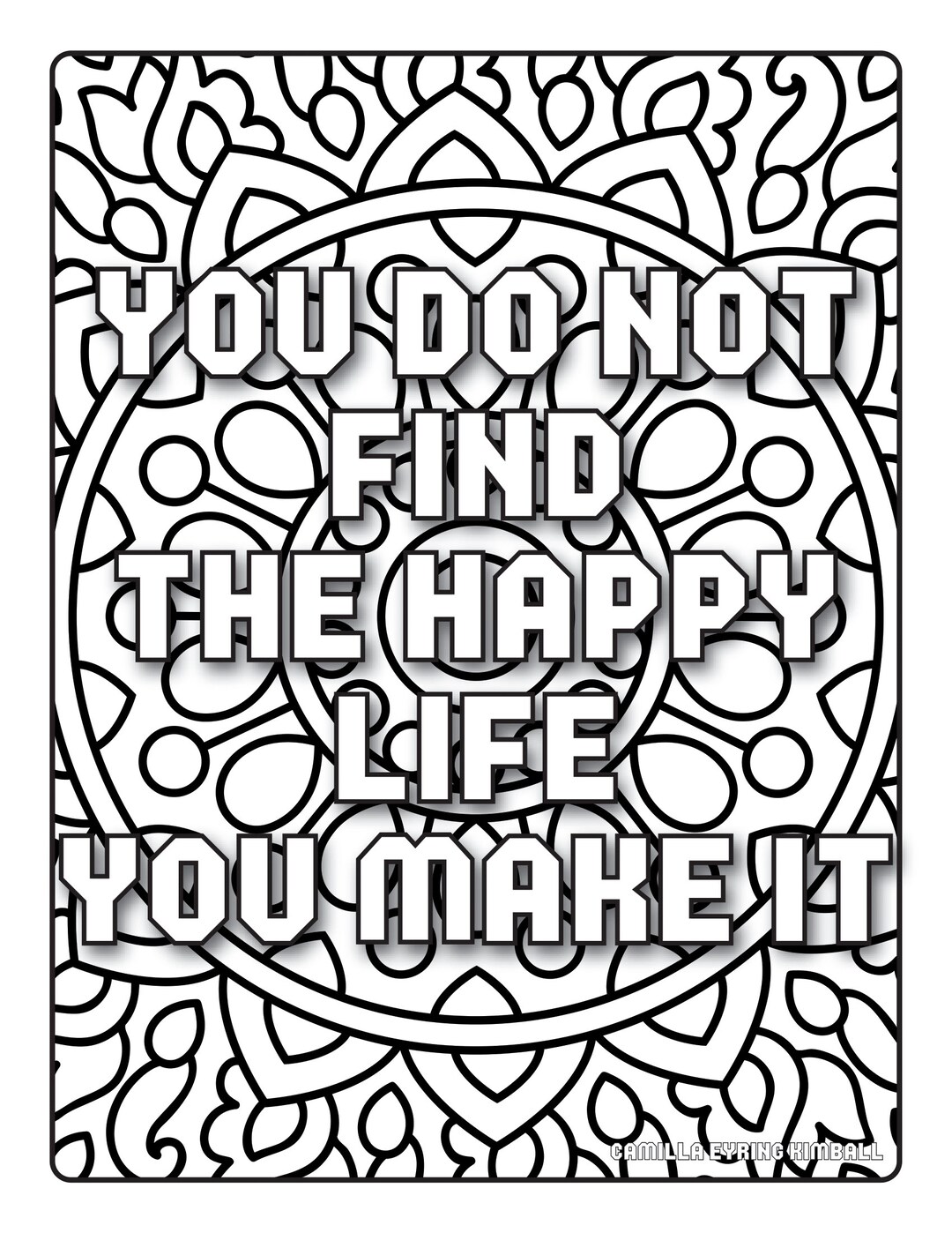 Mindfulness Coloring Book, Positive Quotes Coloring Book, Adult ...
