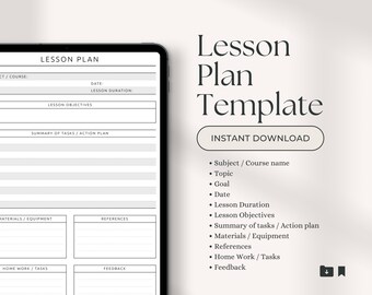 Lesson Plan Template Lesson Planner Printable Homeschool Teacher ...