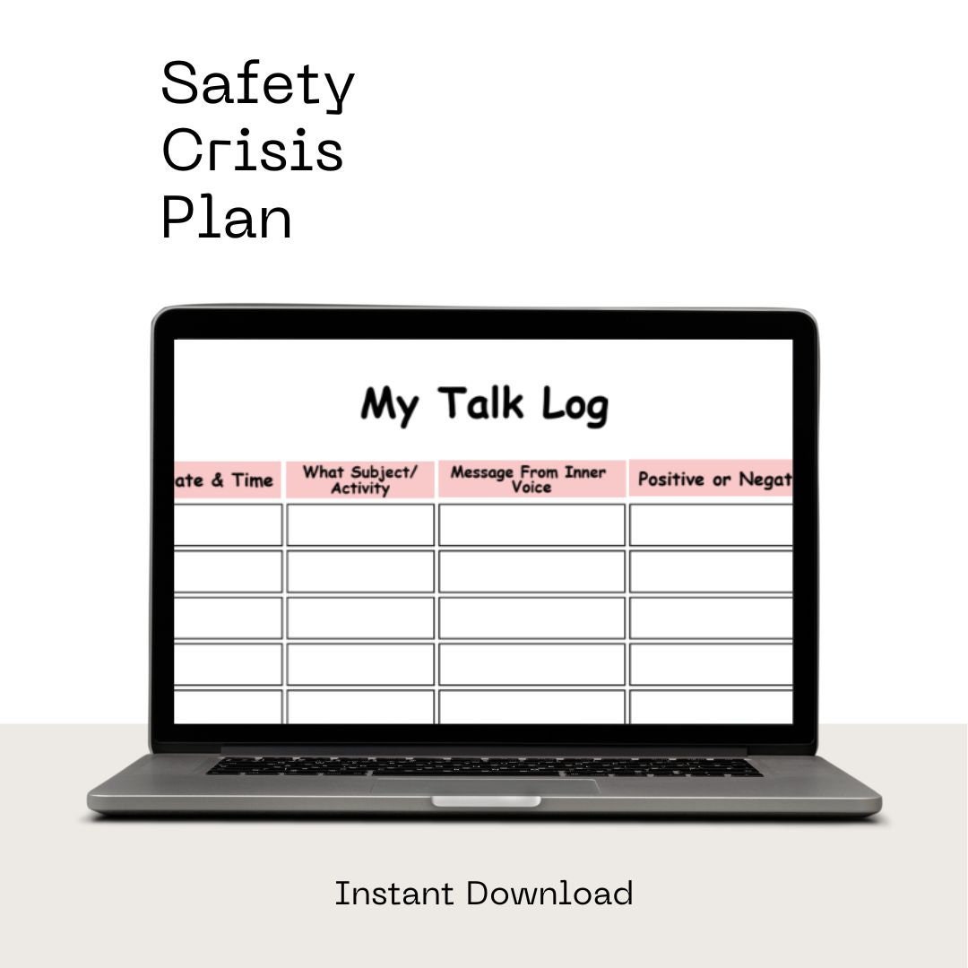 Crisis Safety Plan, Safety Crisis Plan Worksheet, Safety Plan Template ...