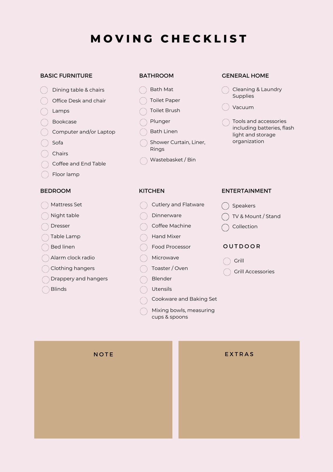 Efficient A4 Digital Relocation Planner for Ipad, Goodnotes Compatible ...