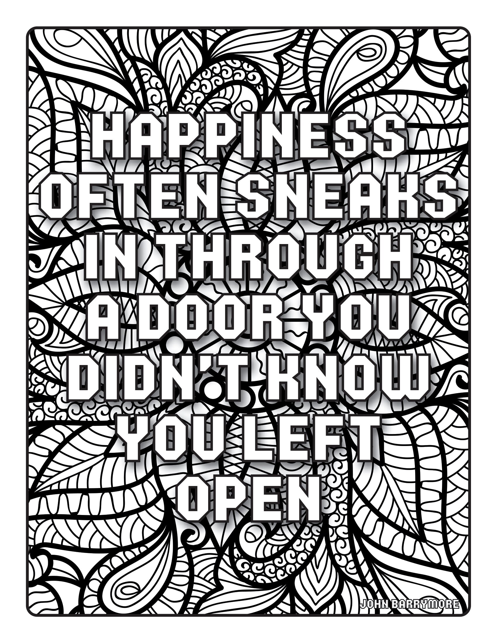 Mindfulness Coloring Book, Positive Quotes Coloring Book, Adult ...