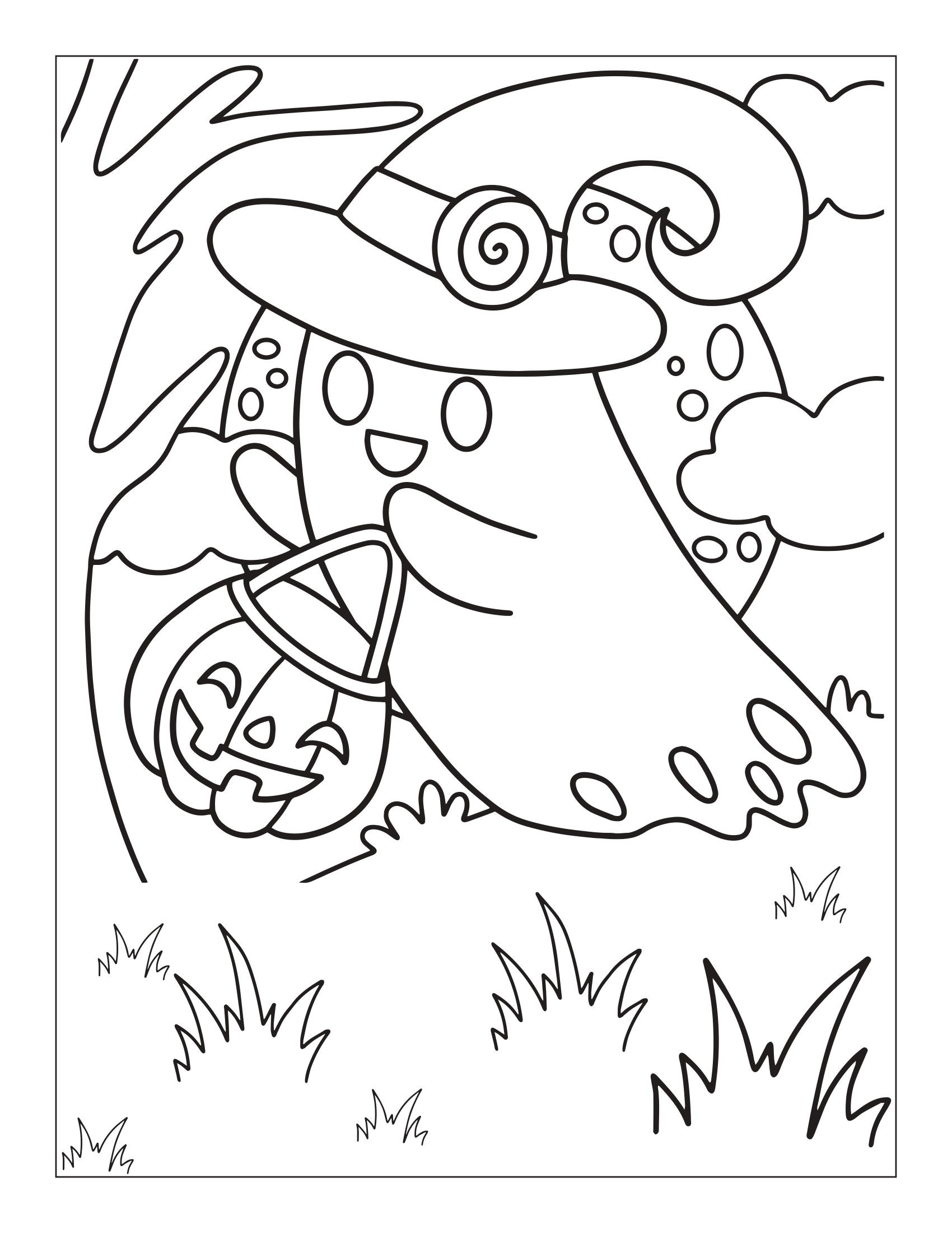 Halloween Coloring Book With Creepy Characters, Scary Coloring Pages ...
