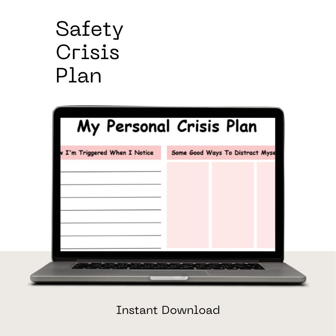 Crisis Safety Plan, Safety Crisis Plan Worksheet, Safety Plan Template ...