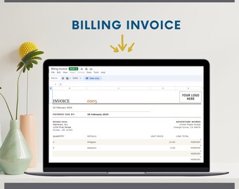 SIMPLE INVOICE TEMPLATE | Editable Billing Form | Price List Template ...