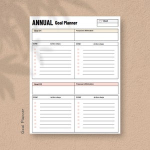 Printable Goal Planner Bundle, Daily, Weekly, Monthly, Quarterly ...