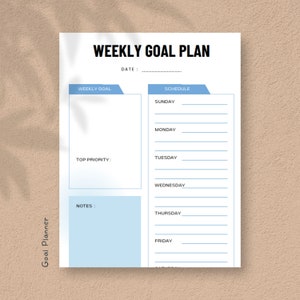 Printable Goal Planner Bundle, Daily, Weekly, Monthly, Quarterly ...