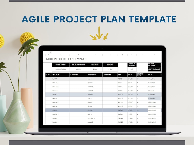 AGILE Project Plan Template | Roadmap Template | Excel Template ...
