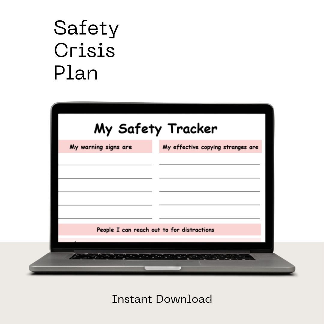 Crisis Safety Plan, Safety Crisis Plan Worksheet, Safety Plan Template ...