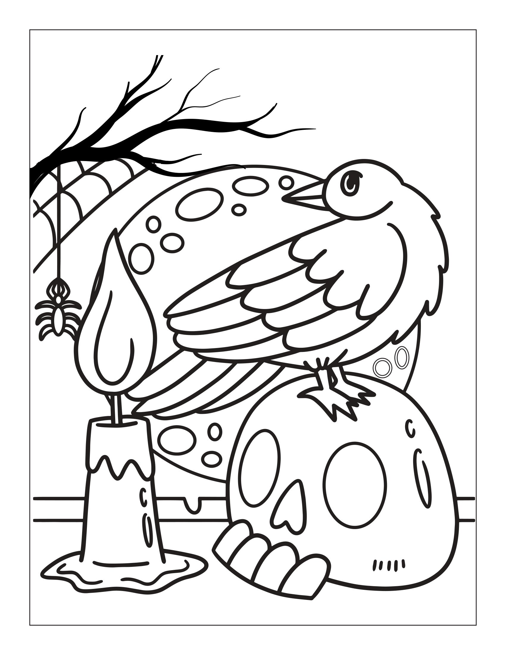 Halloween Coloring Book With Creepy Characters, Scary Coloring Pages ...