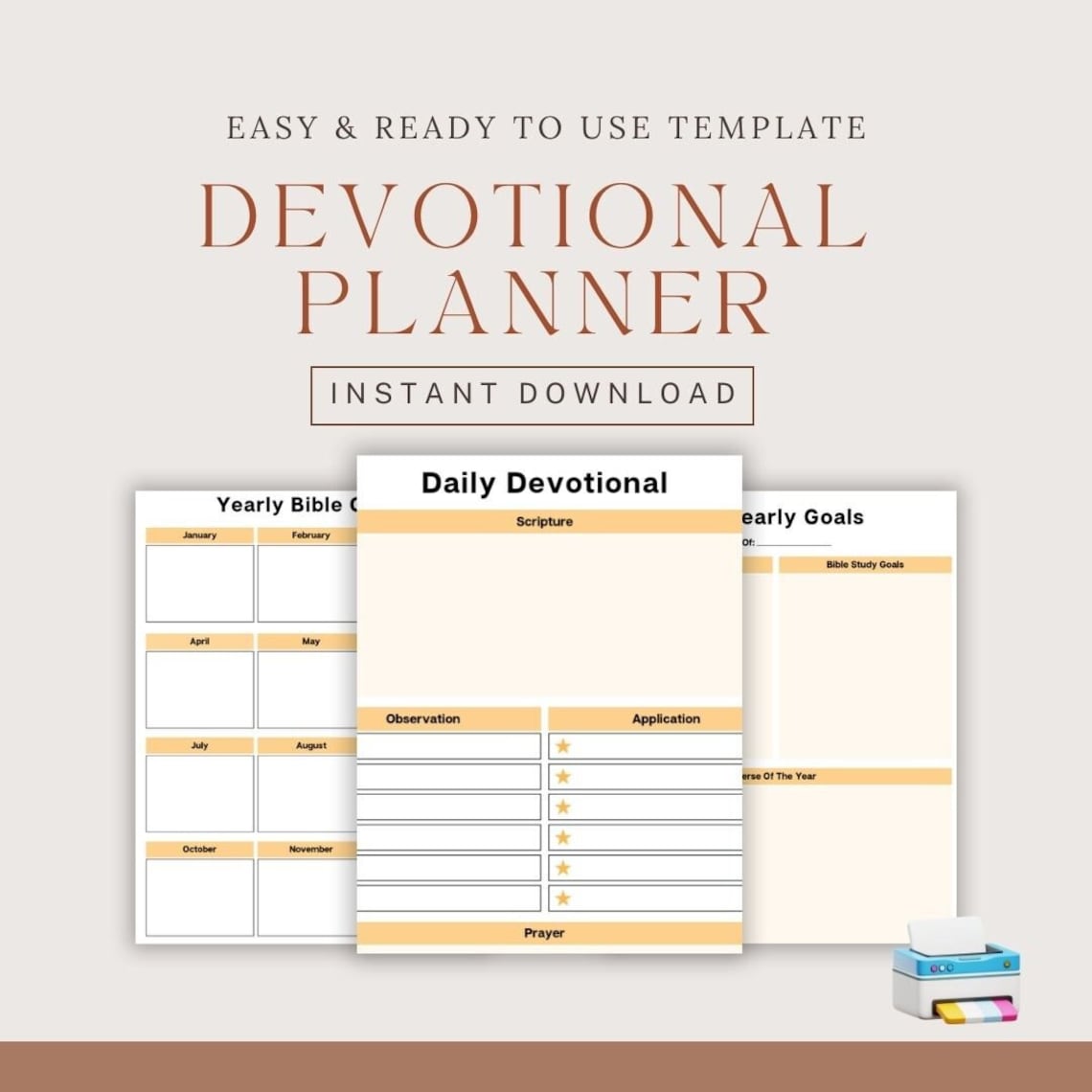 Daily Devotional Journal Printable Printable Daily Devotions Daily ...