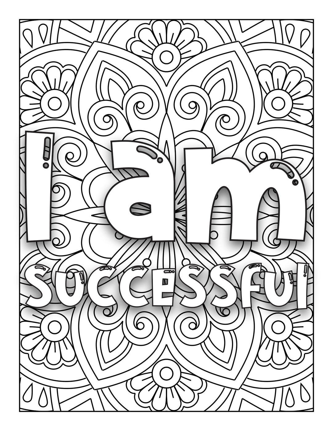 Affirmation Coloring Book, Mental Health Support, Coloring Therapy ...