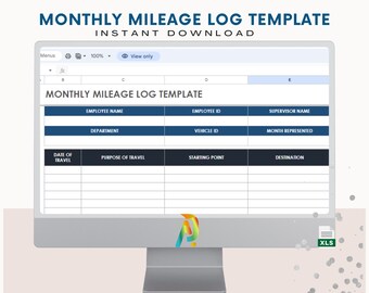 Mileage Tracker Printable, Work Trip Miles Tracker, Business Mileage ...