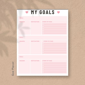 Printable Goal Planner Bundle, Daily, Weekly, Monthly, Quarterly ...