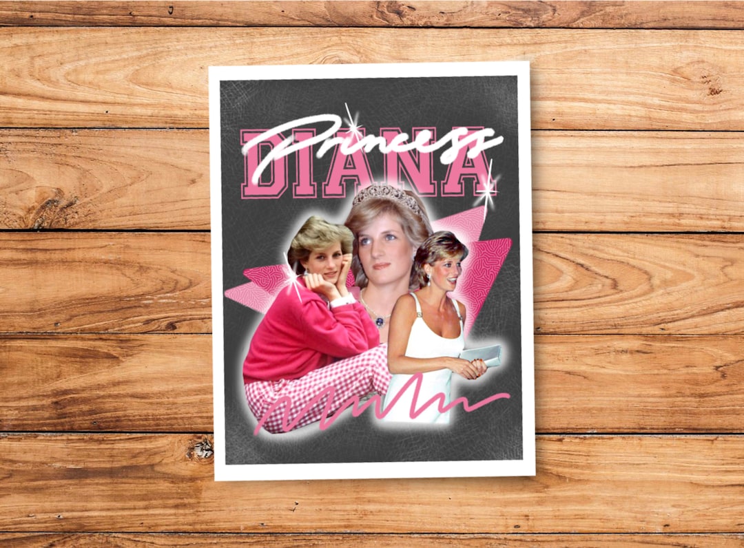 Retro Princess Diana Sticker, PRINCESS DIANA, Vintage Sticker, Diana ...