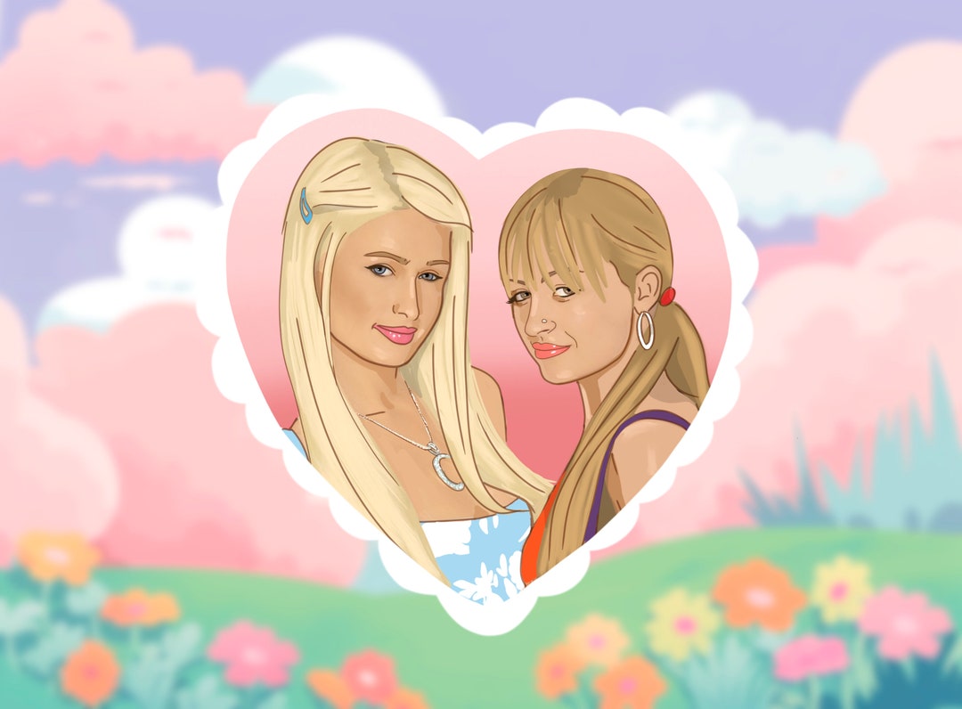 Paris and Nicole Sticker, Simple Life Sticker, 2000s, Holographic ...