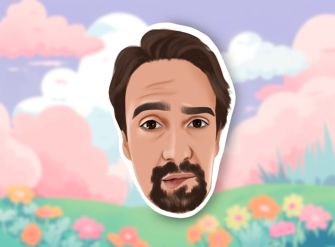 Lin Manuel Miranda Sticker, Lin Lip Bite, Funny Sticker, Meme ...