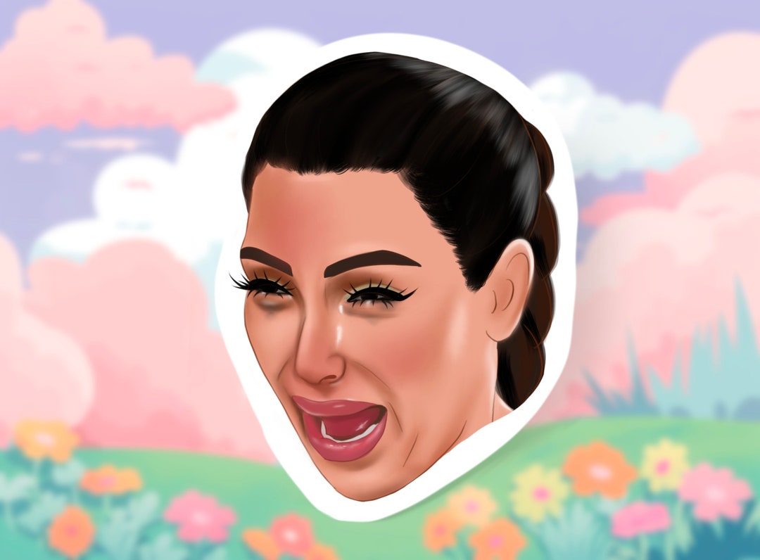 Kim Crying Sticker, Kim K, Funny Sticker, Waterproof, Hydroflask ...