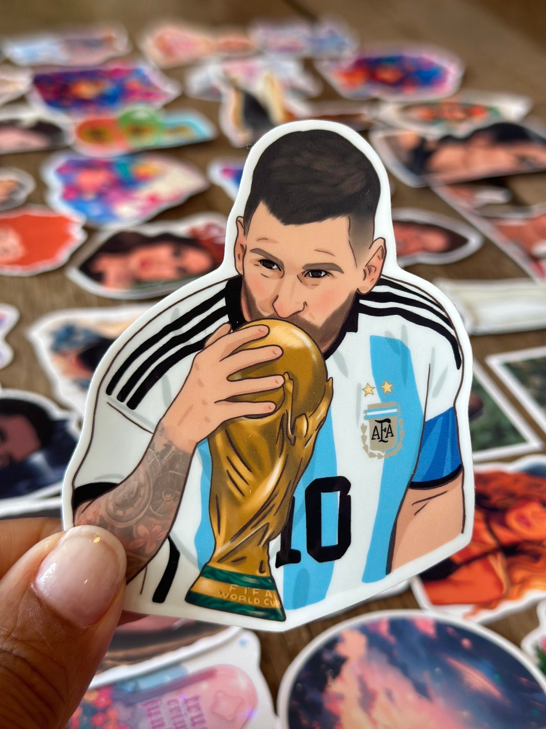 Messi Glossy Vinyl Sticker, or Matte Sticker, Laptop Sticker - Etsy