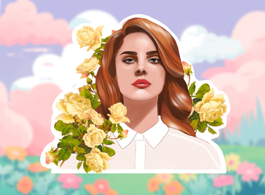 Lana Del Rey Sticker, Gift, Laptop, Water Bottle, Hydro Flask, Matte ...