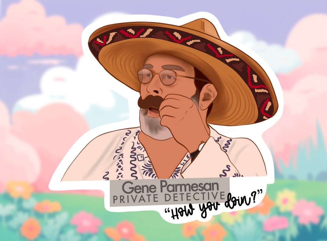 Gene Parmesan Sticker, Arrested Development, Funny, Matte, Holographic ...