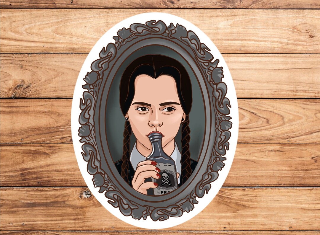 Wednesday Sticker, Glossy Vinyl Sticker, or Matte Sticker, Laptop ...