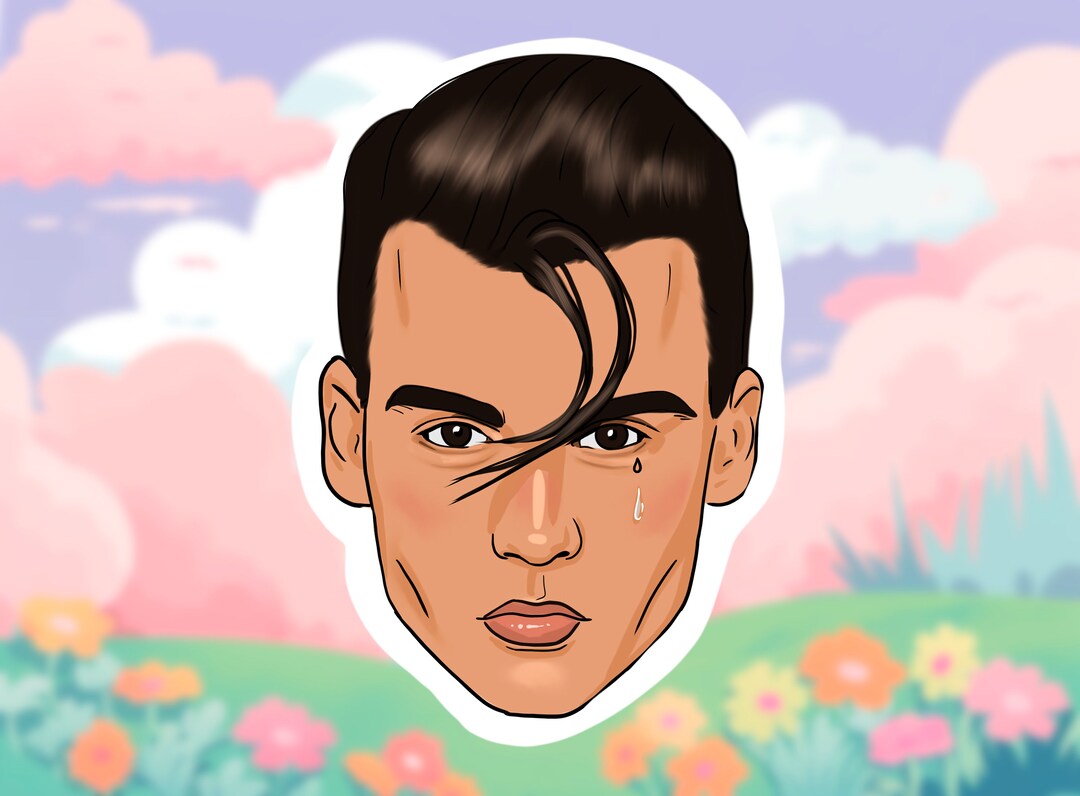 Cry Baby Sticker, Johnny Depp, Gift, Matte, Glossy, Holographic ...