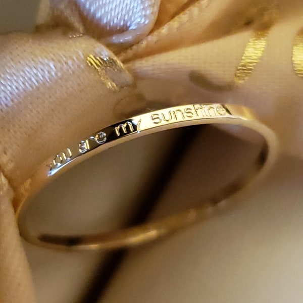 Gold Promise Ring - Etsy