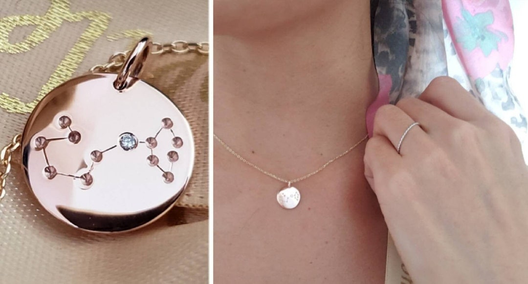 14kt Diamond Constellation Aries Taurus Gemini Cancer Leo Virgo Libra ...