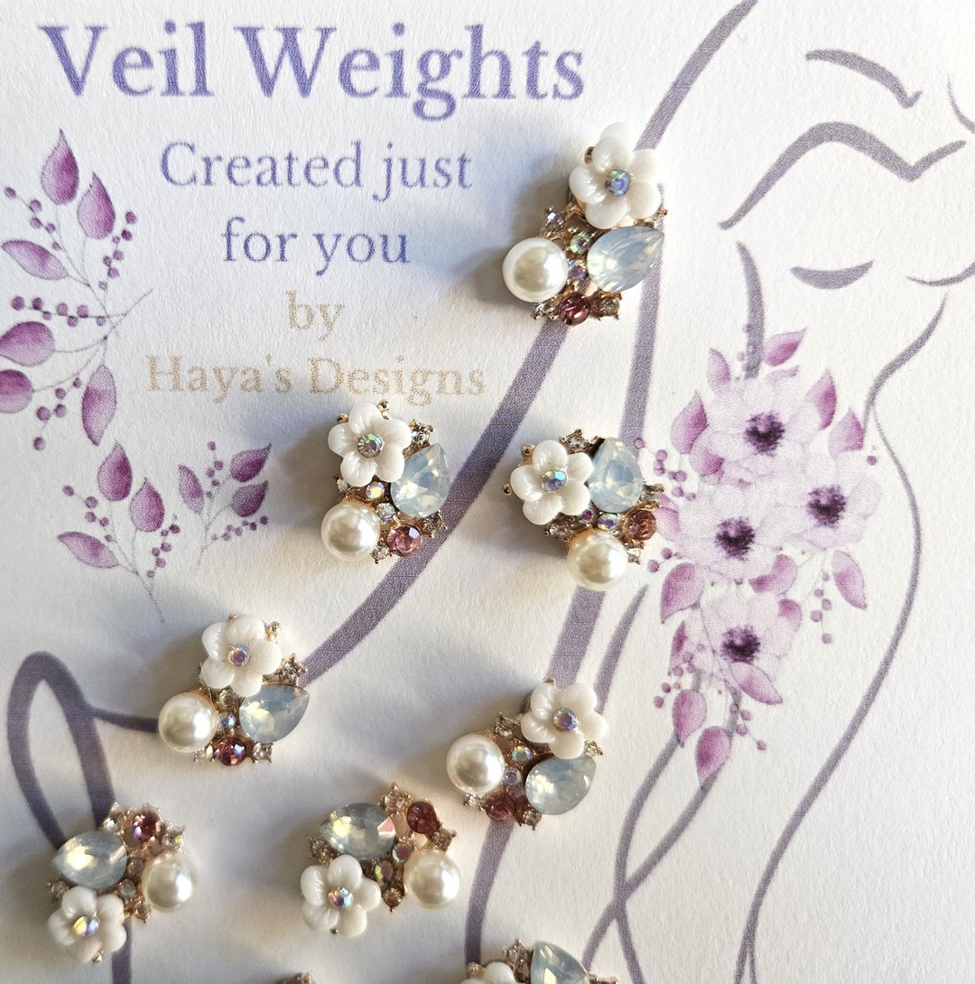 Veil Weights Wedding Veil Weights Bridal Elegant Wedding - Etsy