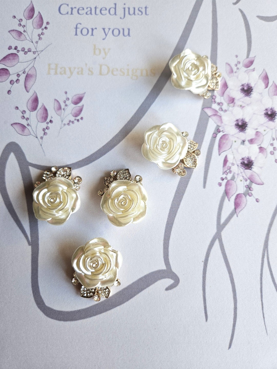 Veil Weights, Ivory Rose Gold Accents Bridal Weights, Elegant, Wedding ...