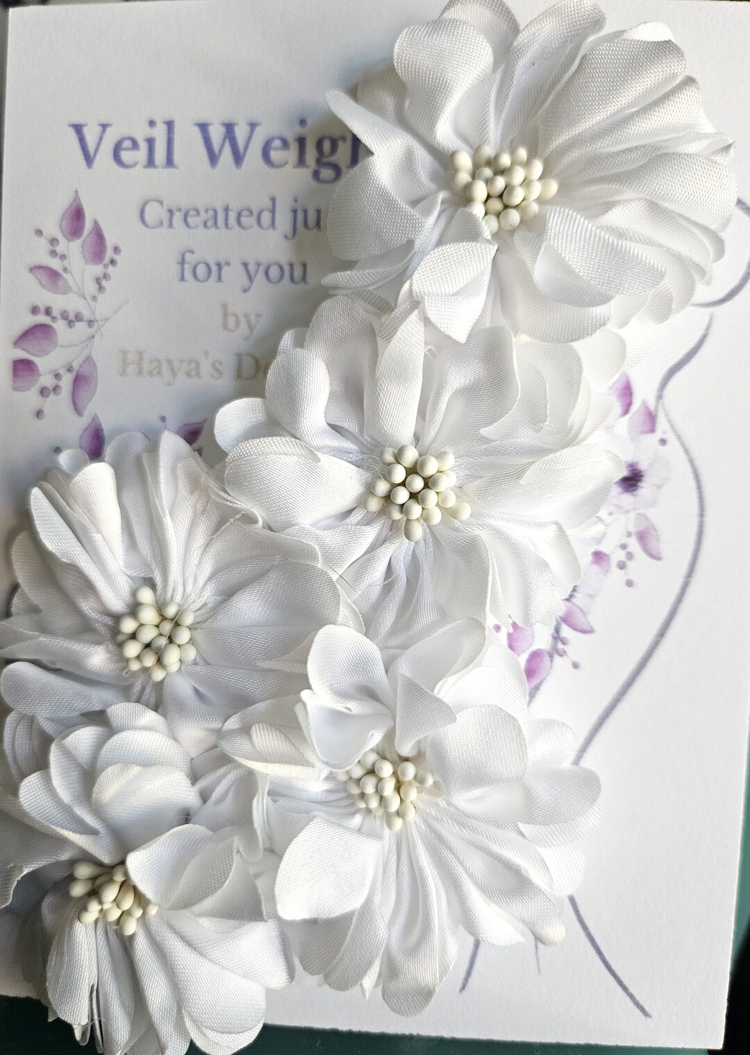 Veil Weights, White or Ivory Flower, Bridal Veil Weights, Elegant ...