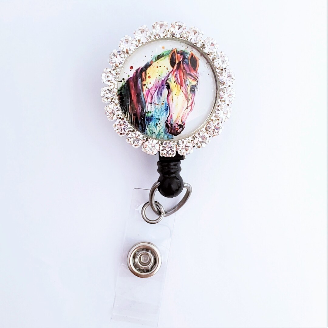 Equestrian Horse Retractable ID Badge Employee ID Gift - Etsy