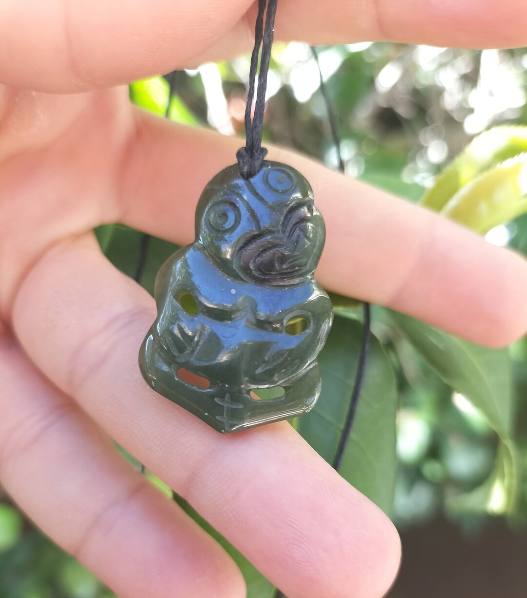 Green Jade New Zealand Tiki Pendant, Maori Tiki Jade Pendant Necklace ...