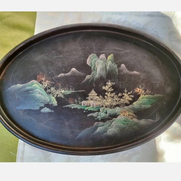 Japanese Vintage Serving Tray - Etsy