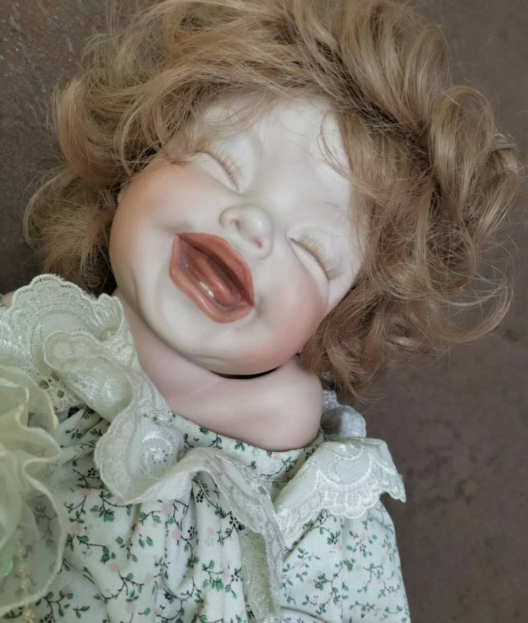 Vintage Porcelain Doll Smiling Doll Laughing Doll Baby Girl - Etsy