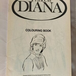 Vintage Princess Diana Colouring Book Unused Royalty - Etsy