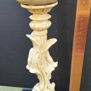 Vintage Alabaster Cherub Angel Tea Light Candle Holder Figurine by Faro ...