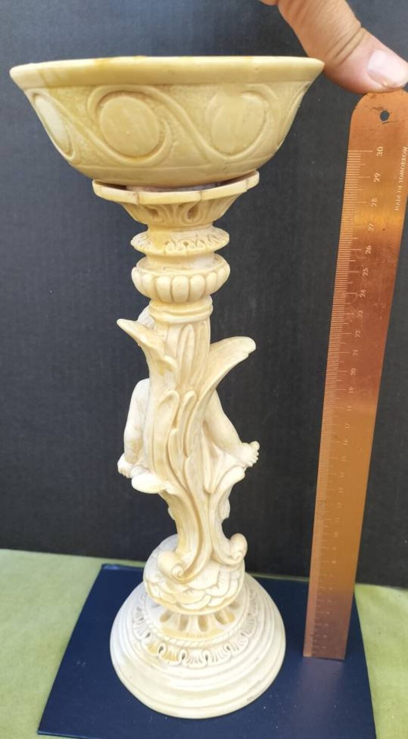 Vintage Alabaster Cherub Angel Tea Light Candle Holder - Etsy