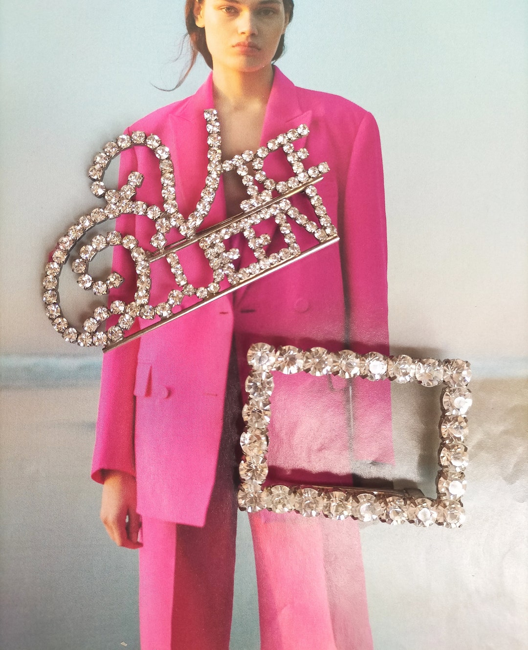 Vintage Diamante Brooch vice Queen Vintage - Etsy