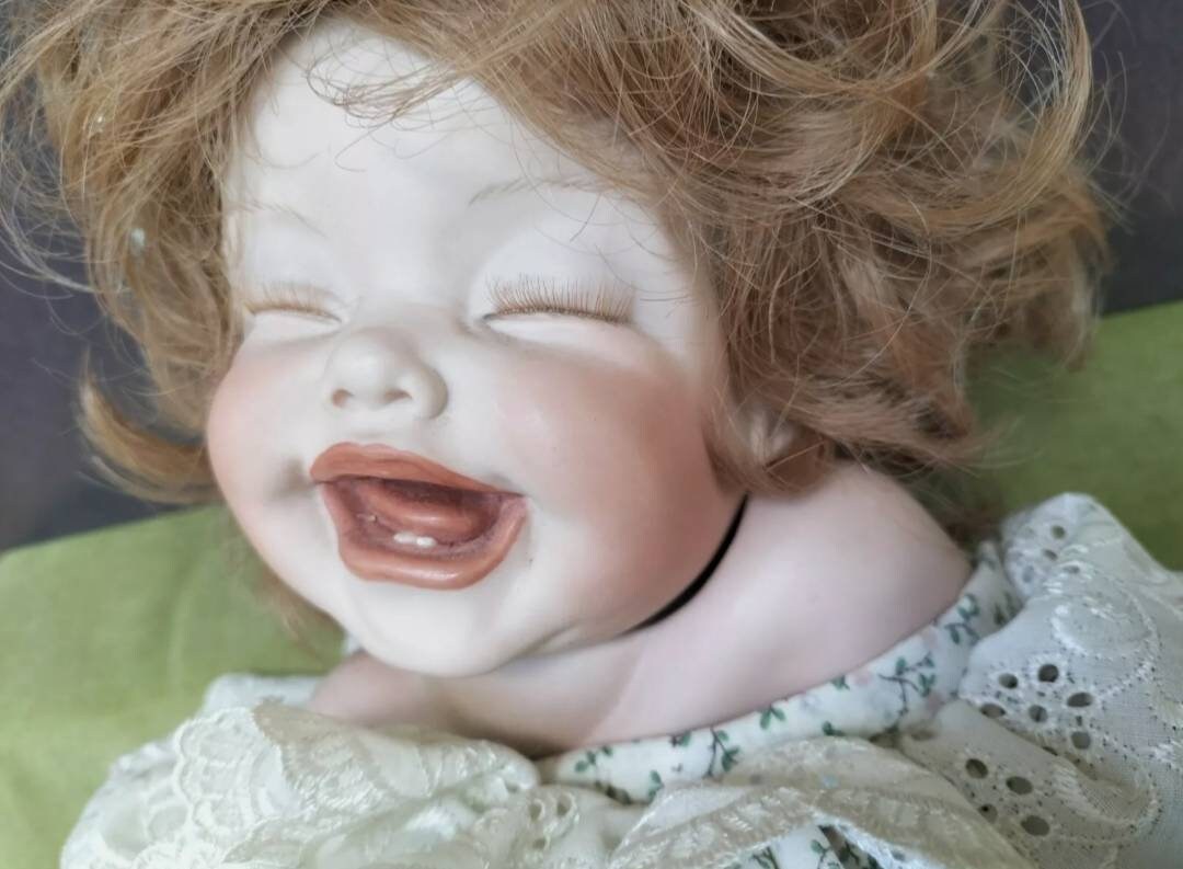 Vintage Porcelain Doll Smiling Doll Laughing Doll Baby Girl - Etsy