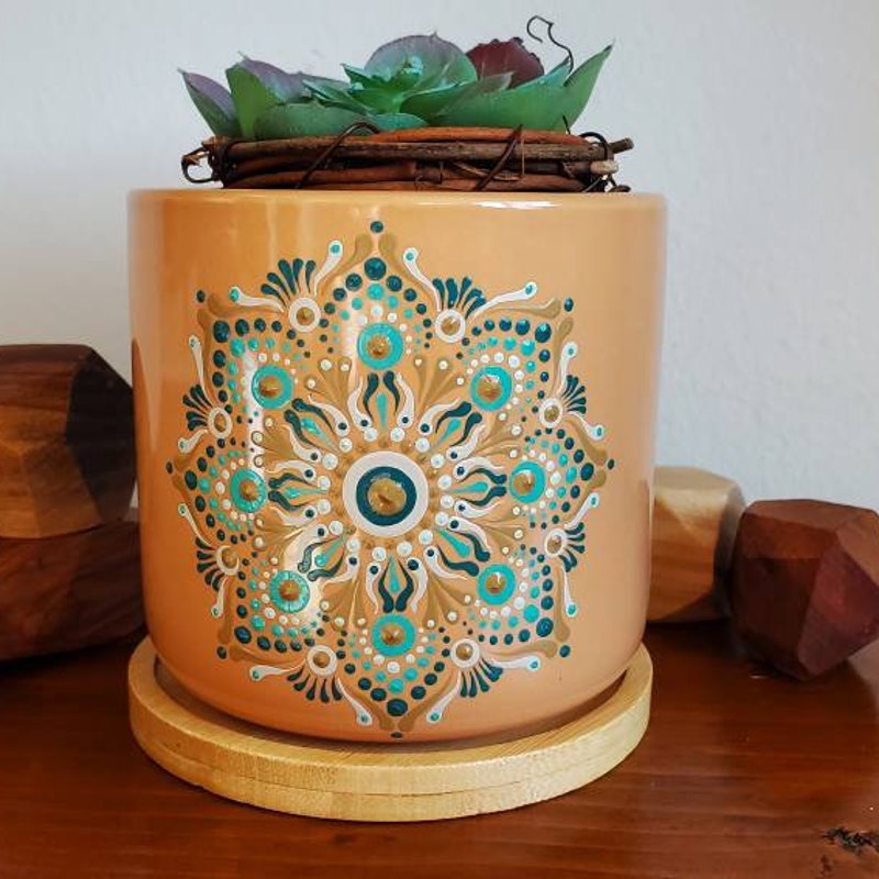 Dot Mandala Pot - Etsy