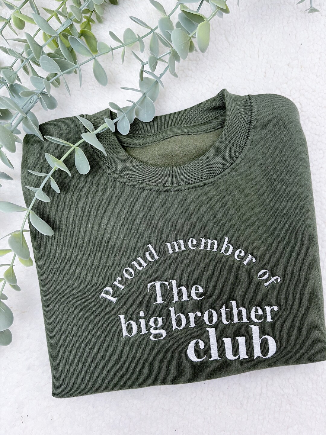 Big Brother Club Jumper Embroidered Sweatshirt Khaki - Etsy UK