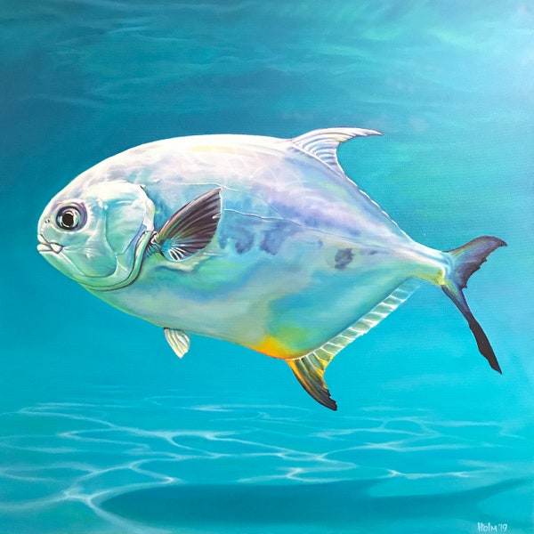Permit Fish Art - Etsy
