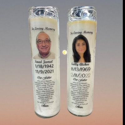 Custom Candle, Prayer Candle, Death Candle, Celebration of Life Candle ...