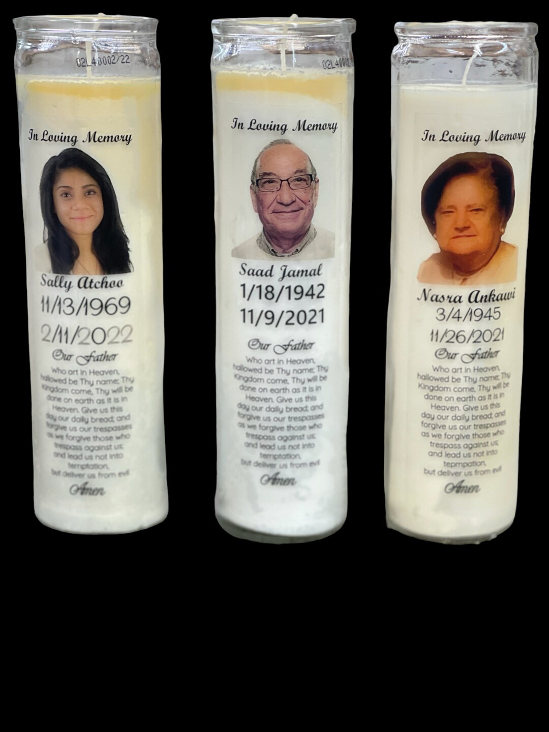 Custom Candle, Prayer Candle, Death Candle, Celebration of Life Candle ...