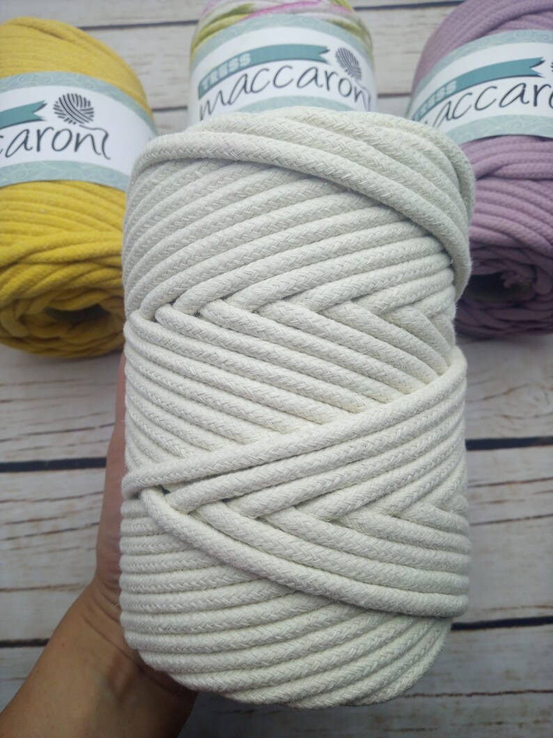 Maccaroni Tress 6 Mm Rope Yarn 6 Mm Macrame Rope Cord for - Etsy